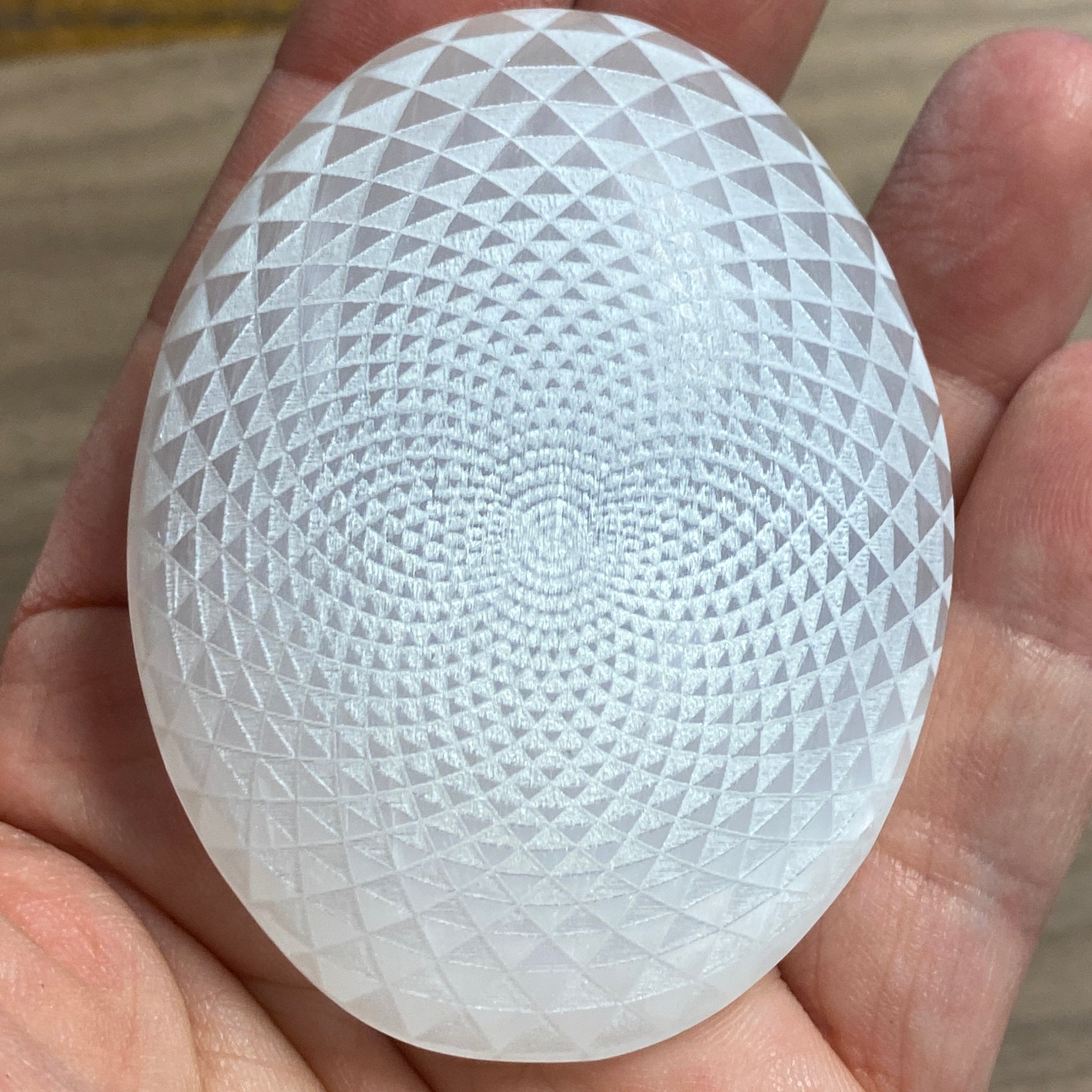 Torus Selenite Palmstone